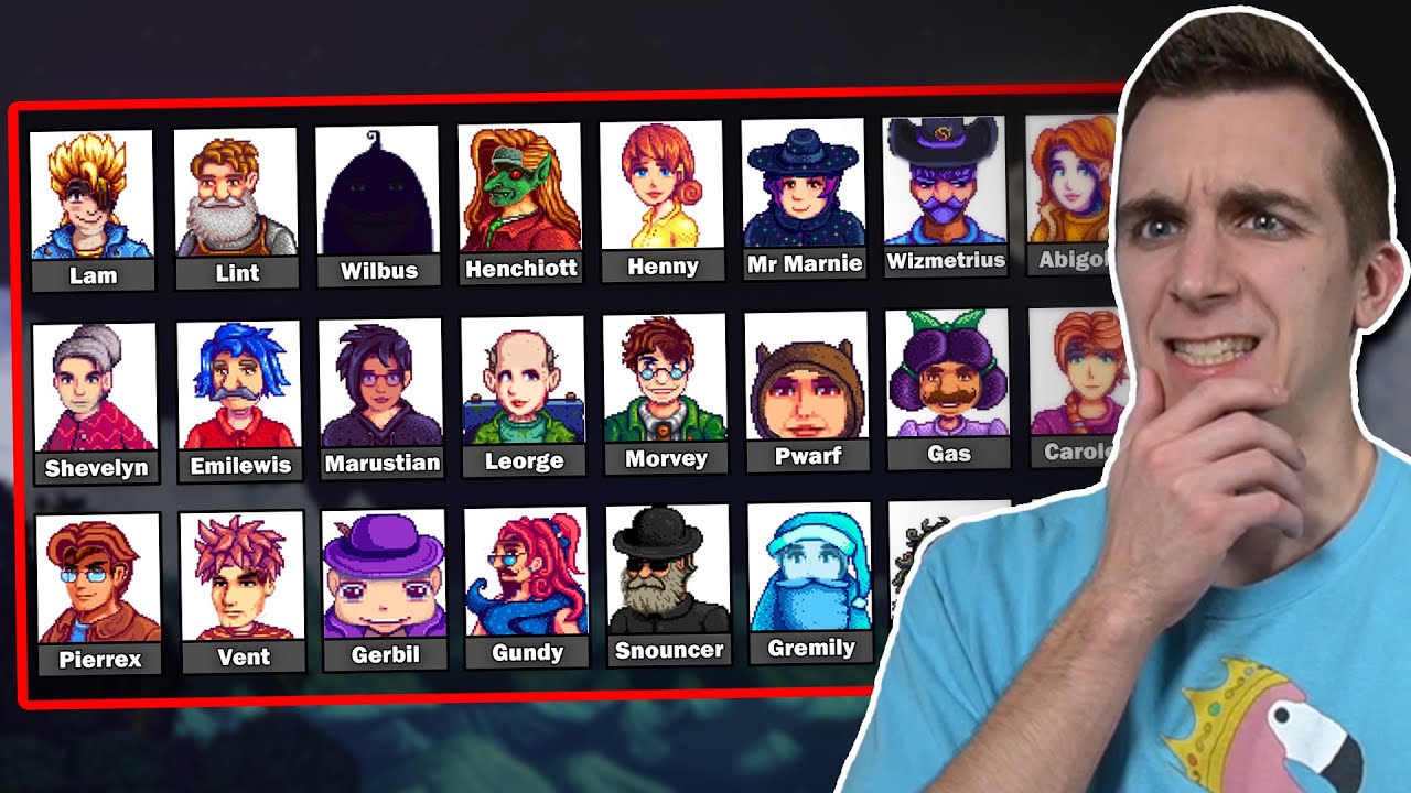 Stardew Valley Guess Who with CURSED Faces Against Em - YouTube