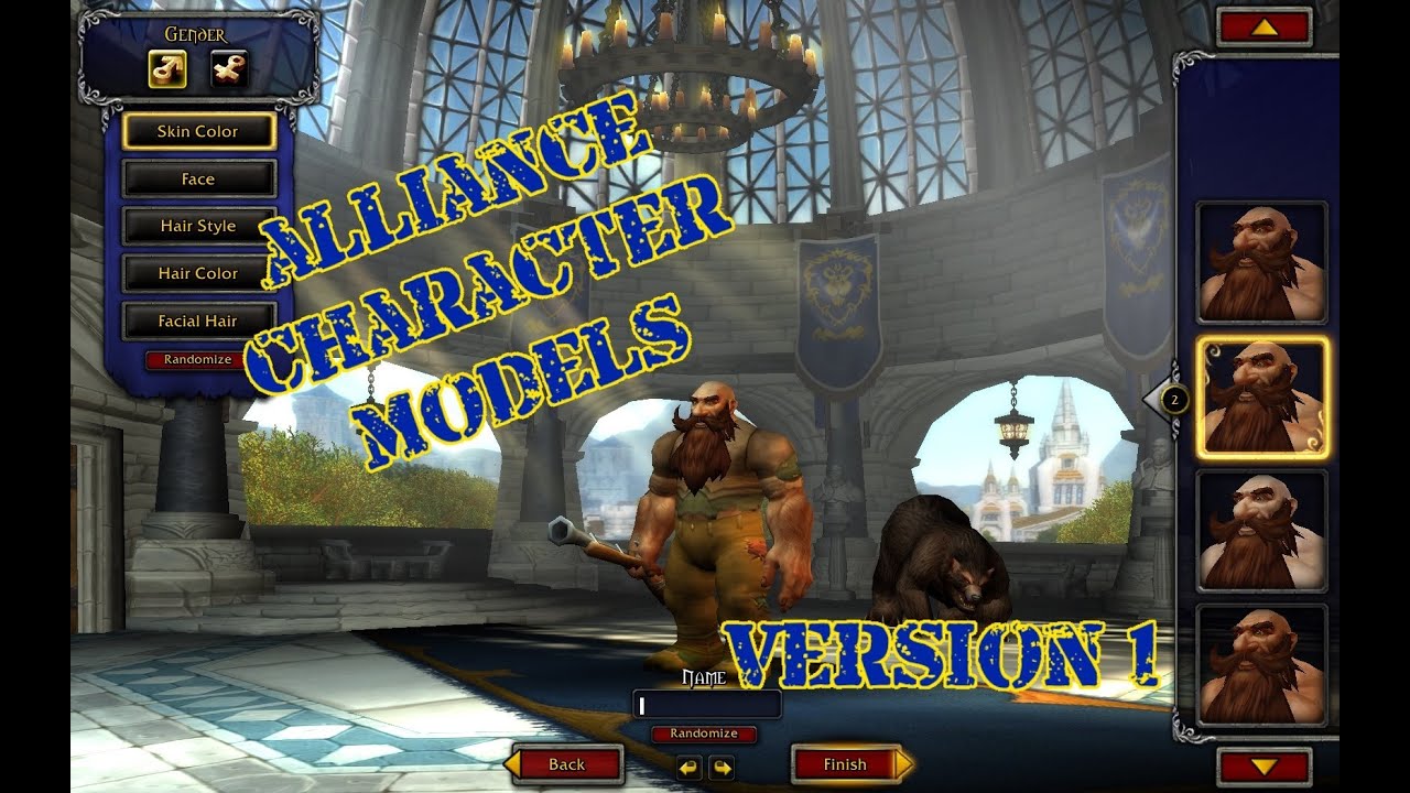 Warlords of Draenor Beta: Alliance Character Models (Version 1) - YouTube