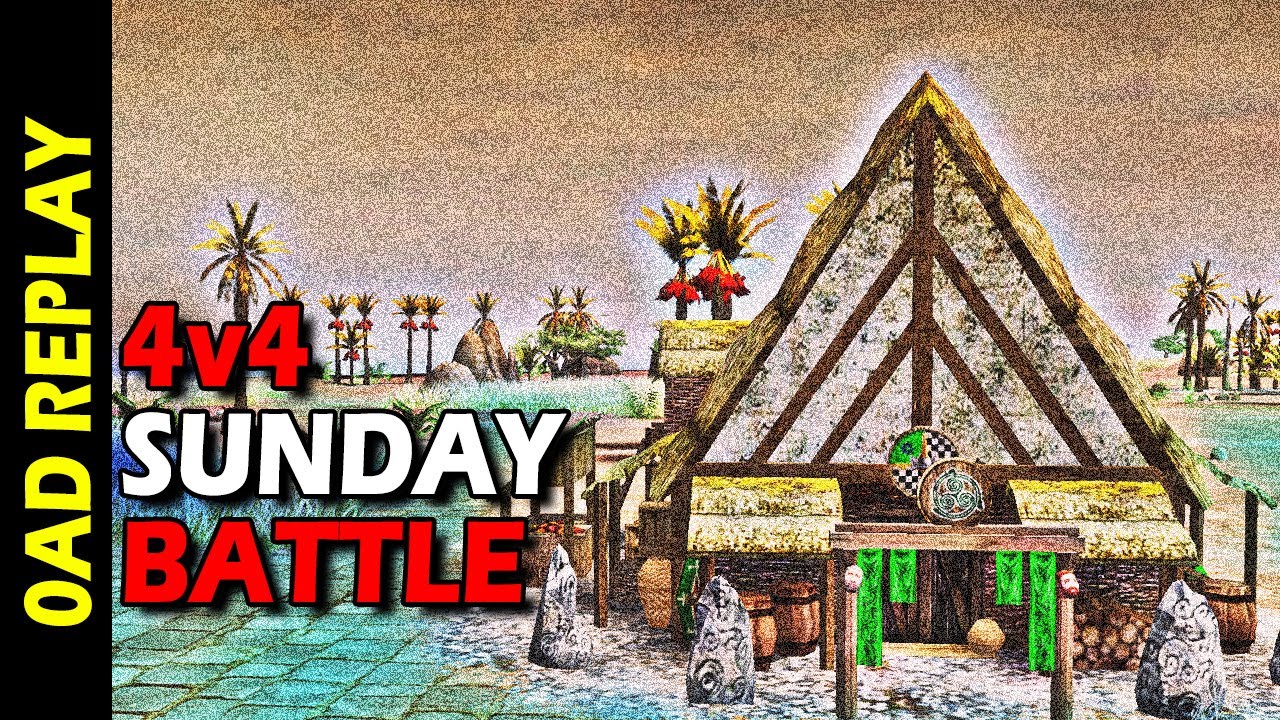 0AD - 4v4 Sunday Battle - YouTube