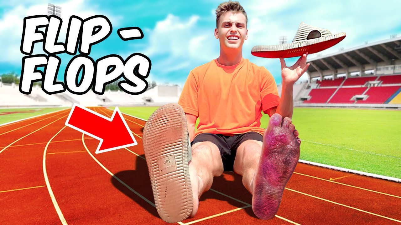 I Tried Olympic Sports In Flip Flops! - YouTube