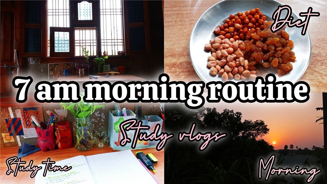 Day 3🎯|| 7 am morning routine 🌞 study vlogs 📚 cooking 🍳 cleaning 🧼 ...