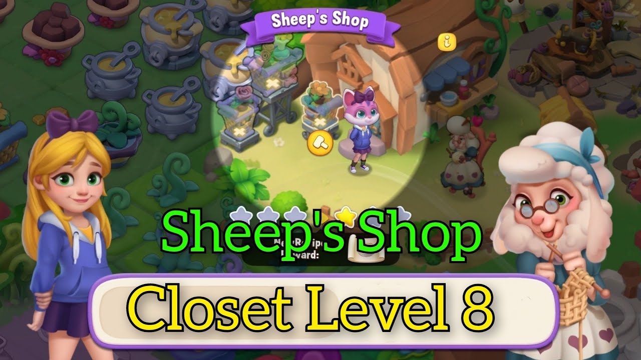 Alice's Dream: Merge Island || Sheep's Shop || Closet Level 8 - YouTube