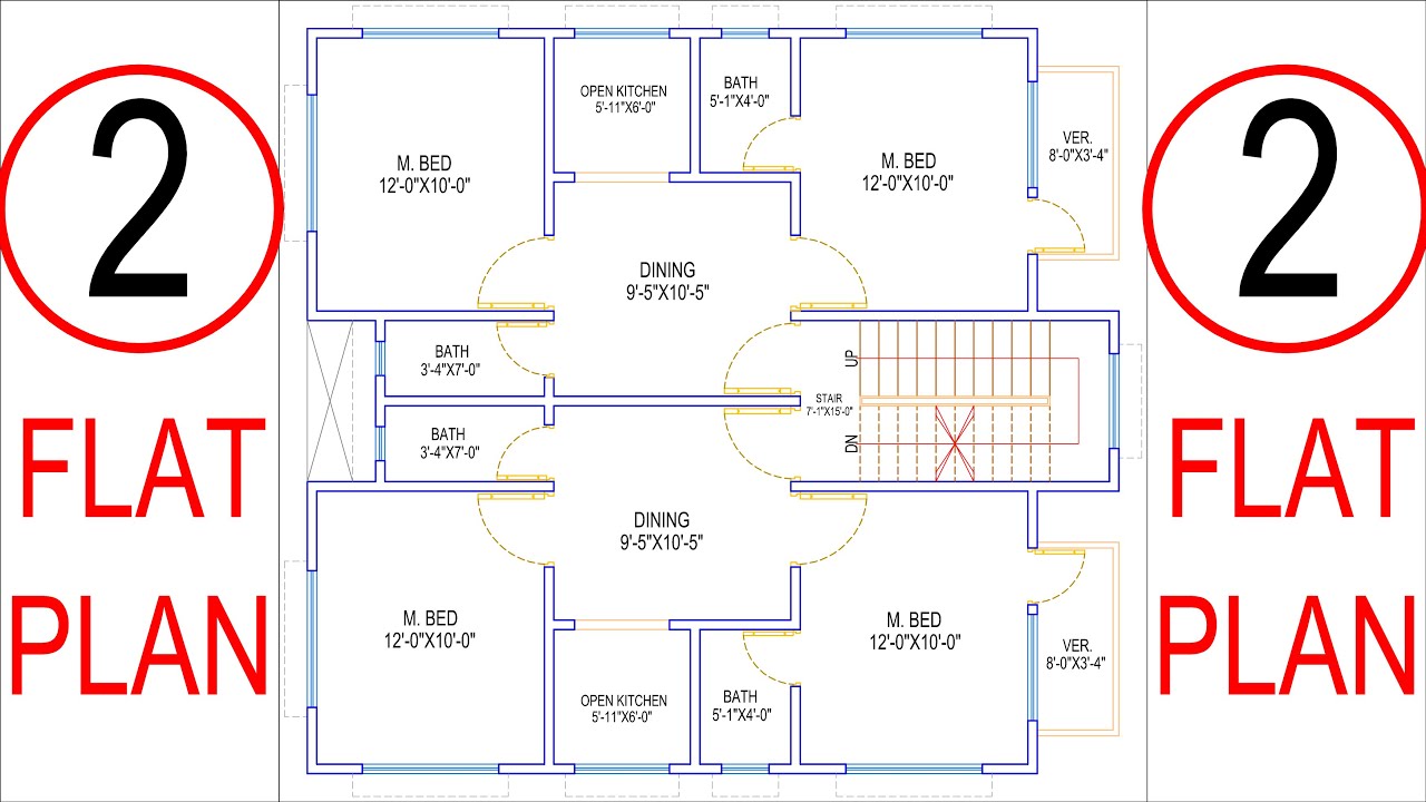 HOUSE PLAN DESIGN | EP 337 | 1050 SQUARE FEET TWO-UNIT HOUSE PLAN ...