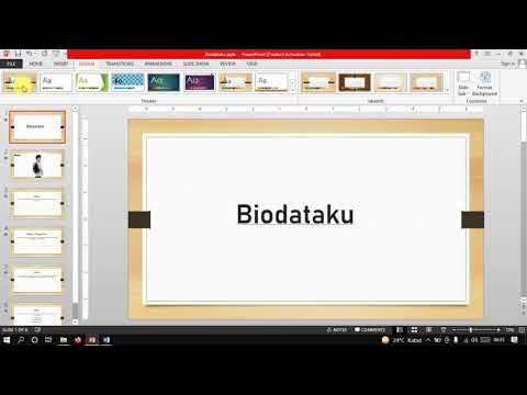 Membuat Slide Biodataku Menggunakan Powerpoint - YouTube