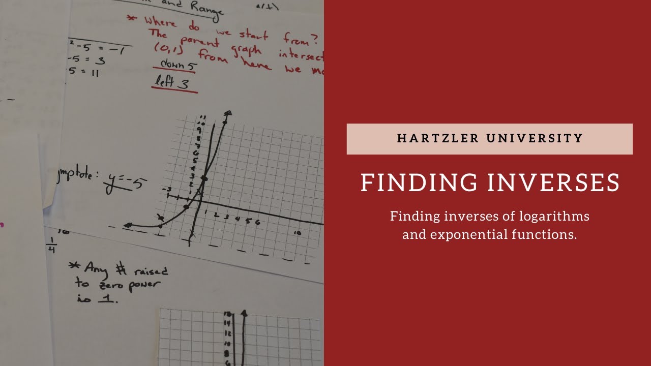 Finding the Inverse of Log and Exponential Functions - YouTube