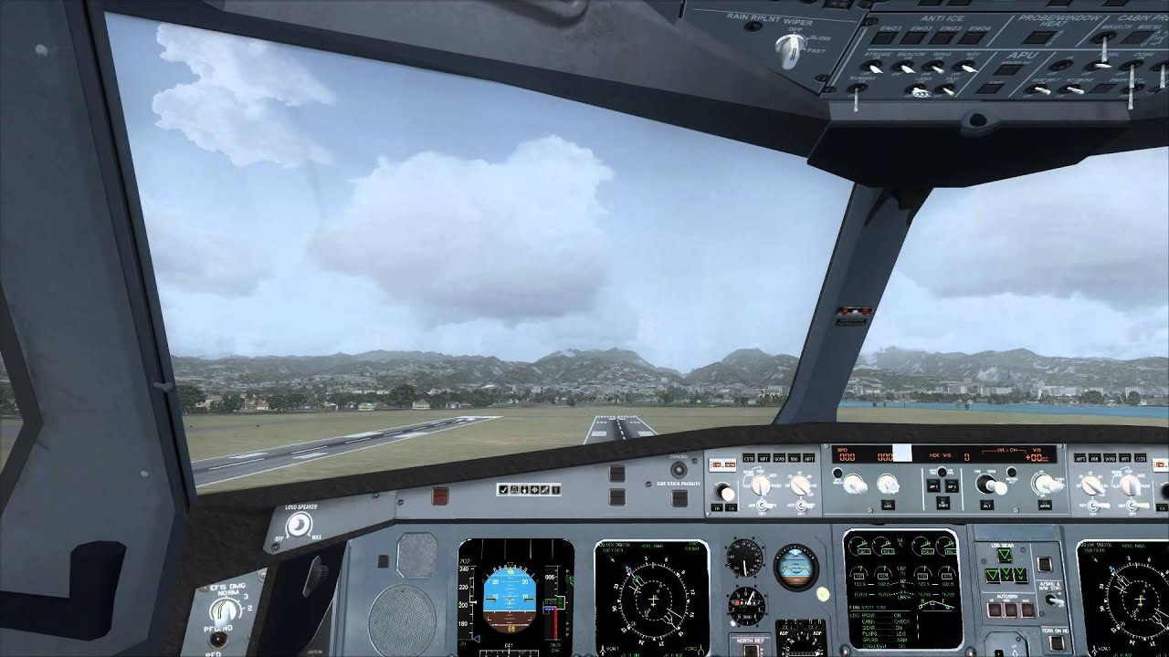 Cockpit Airbus A340-300 Take Off Honolulu Hawaii - YouTube