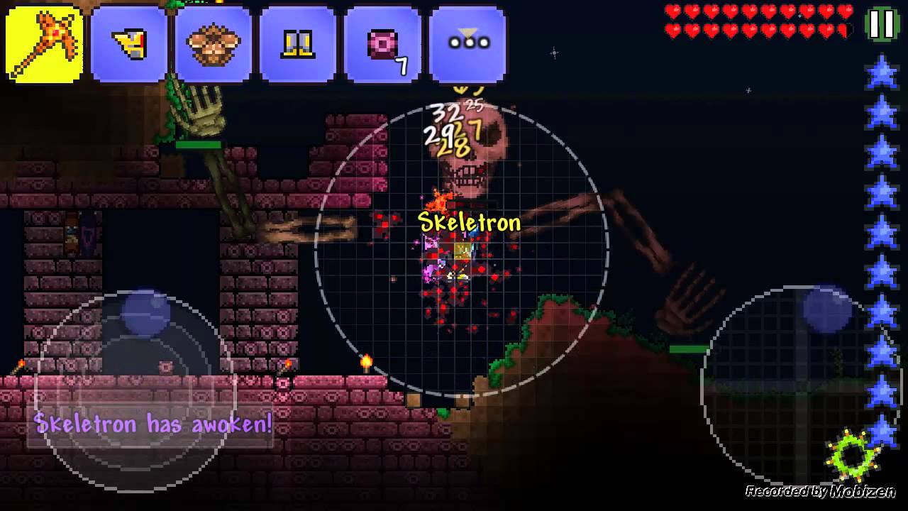 Terraria android 1.2 - picksaw vs skeletron !!! - YouTube