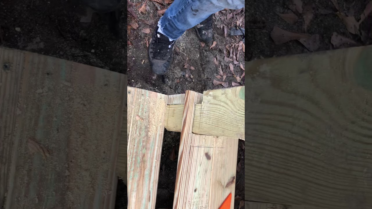 Installing deck railing posts - YouTube