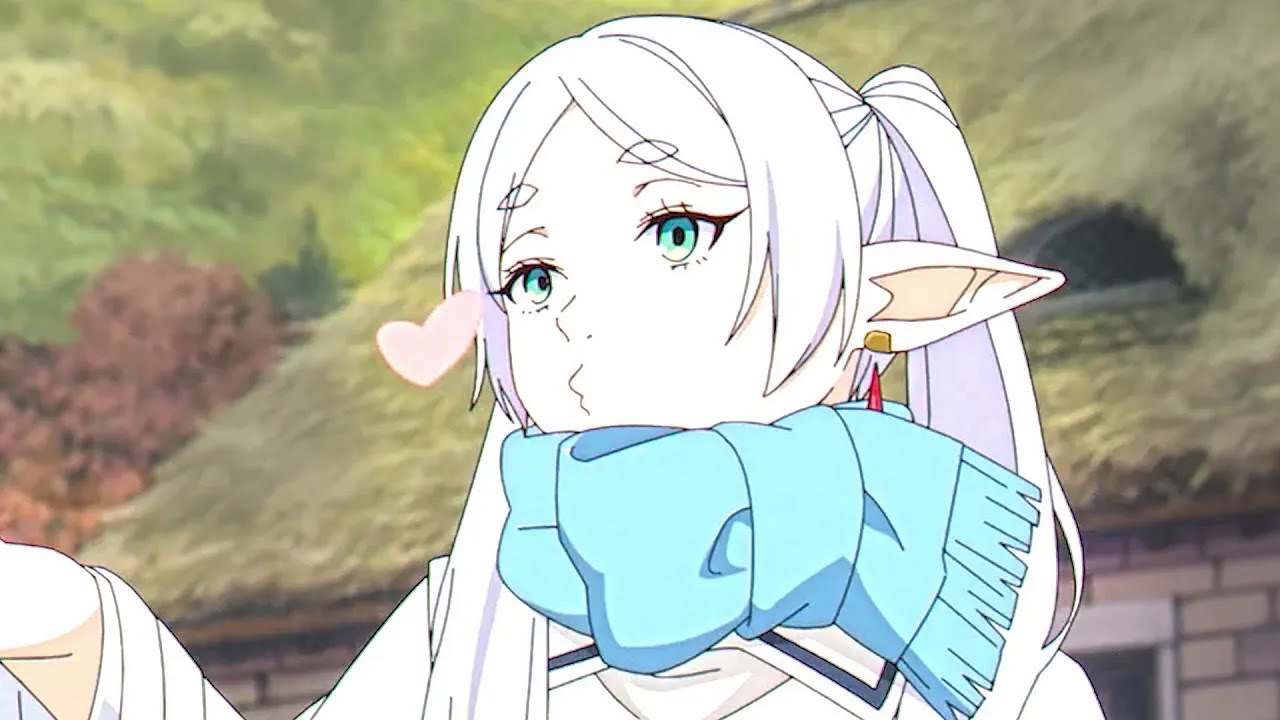 Frieren blows a kiss toward Himmel and Sein | Frieren: Beyond Journey's ...