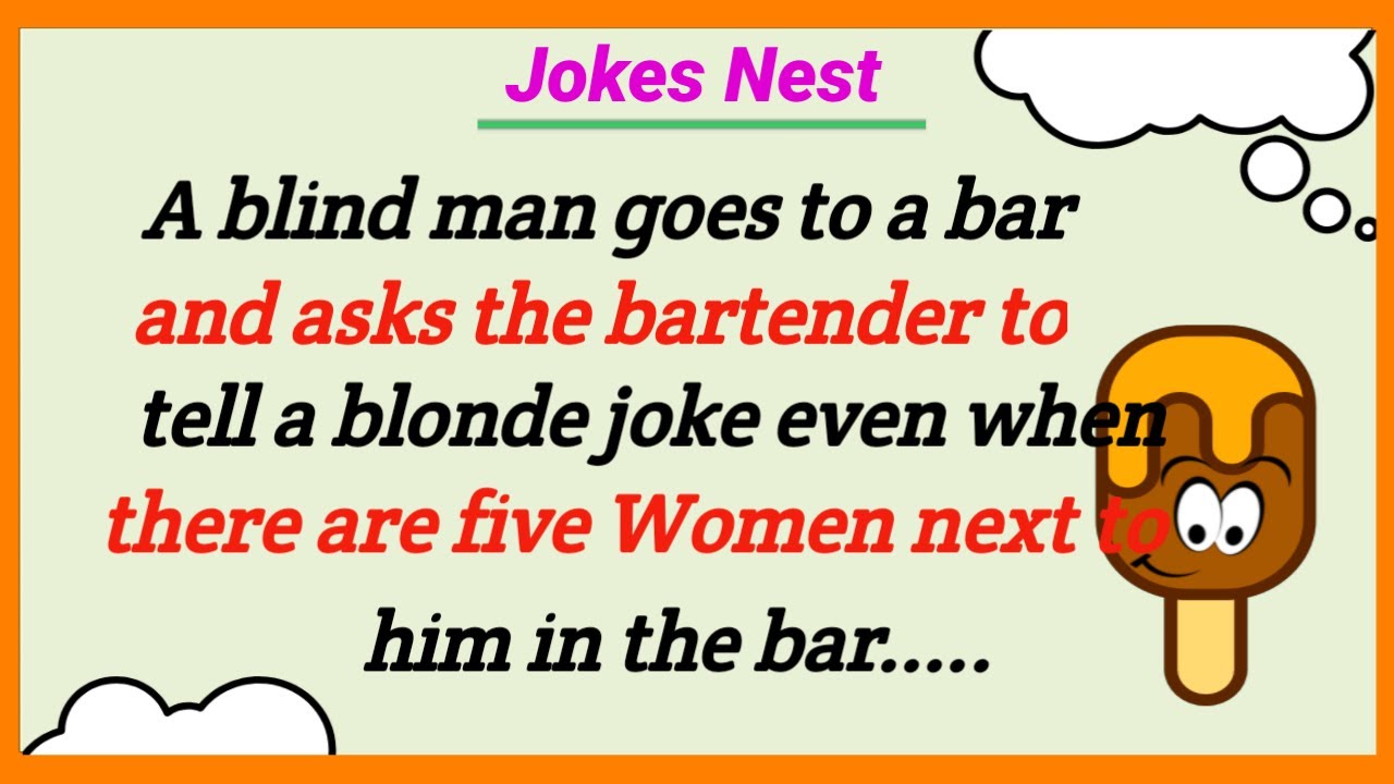 A Blind Man Wanted to Tell a Blonde Joke in Front of Five Women - YouTube