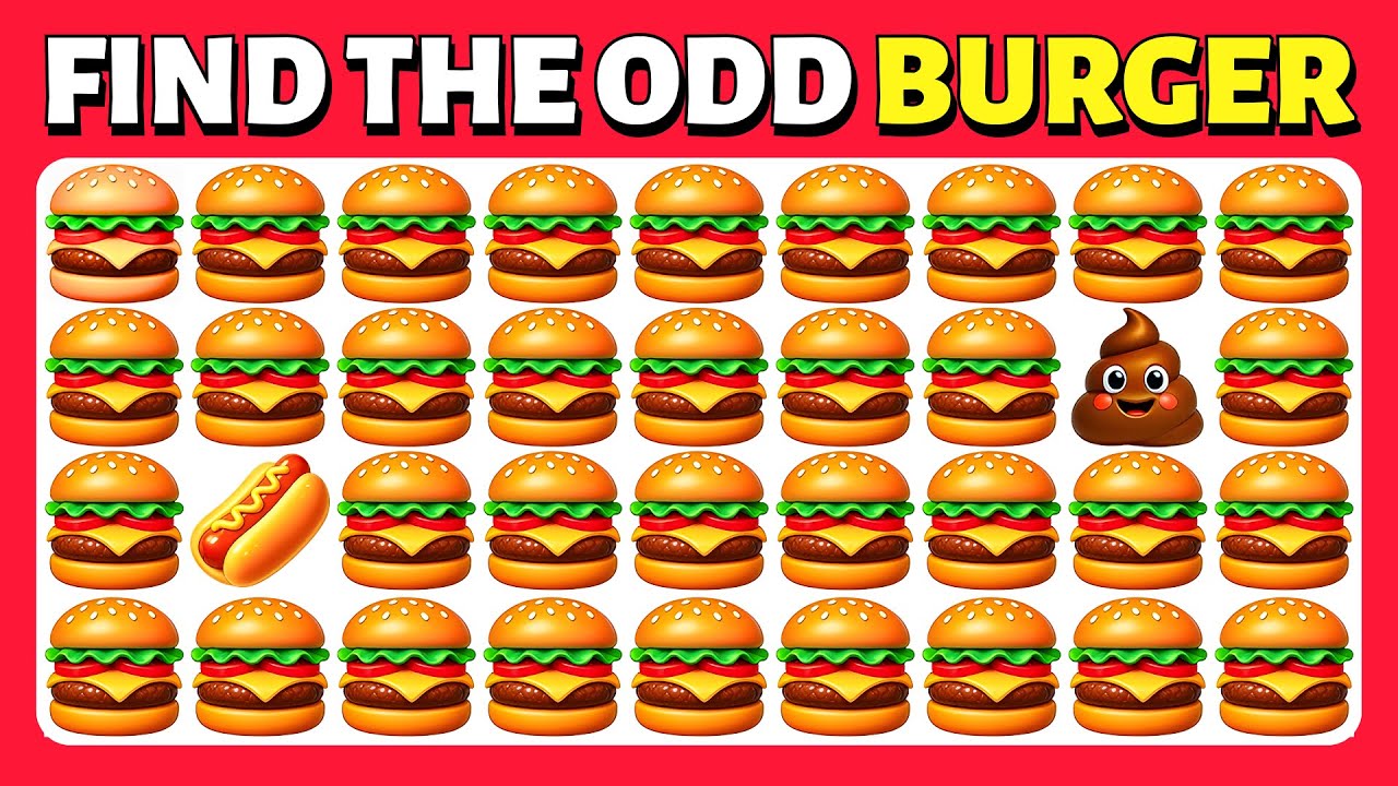 Find the ODD Emoji Out - Junk Food Edition 🍕🌭🍔 | Easy, Medium, Hard ...