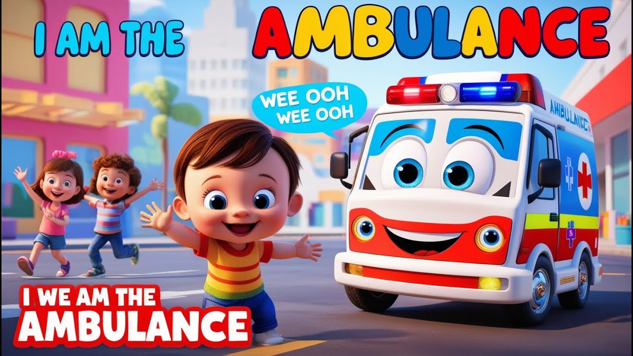I Am the Ambulance 🚑 | Kids' Ambulance Song | Fun Emergency Vehicle ...
