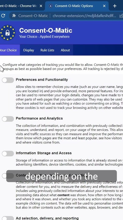Chrome Extensions: Part 8 - Consent-O-Matic automatically handle GDPR consent forms & Cookie ...