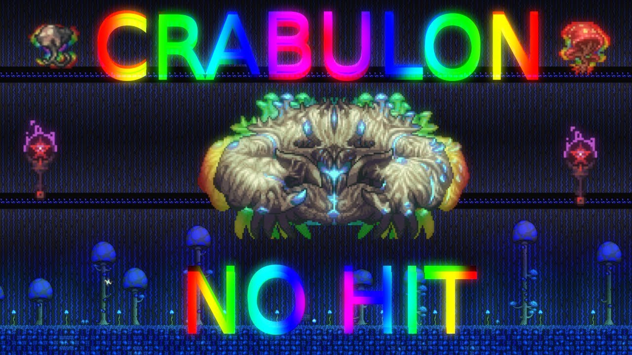 Terraria Expert Death Nostalgic Full Shroomed Crabulon nohit - YouTube