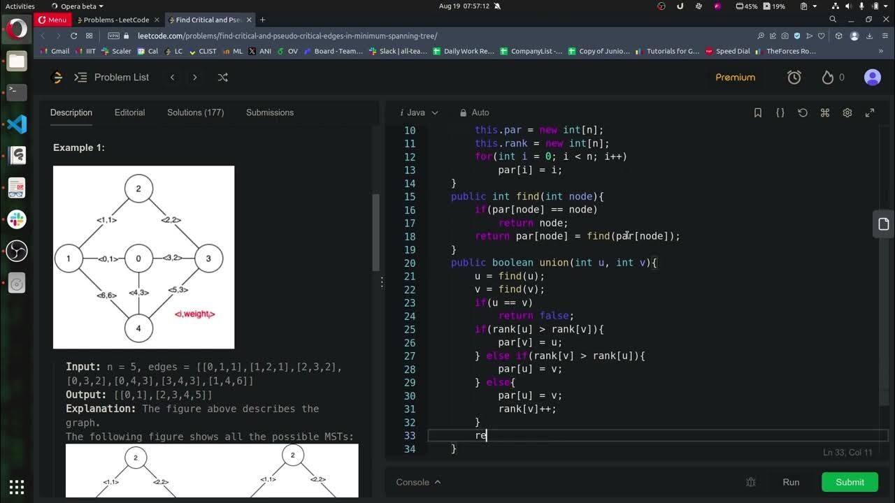 LeetCode Daily Challenge | August 19 2023 | Find Critical and Pseudo-Critical Edges | LeetCode ...