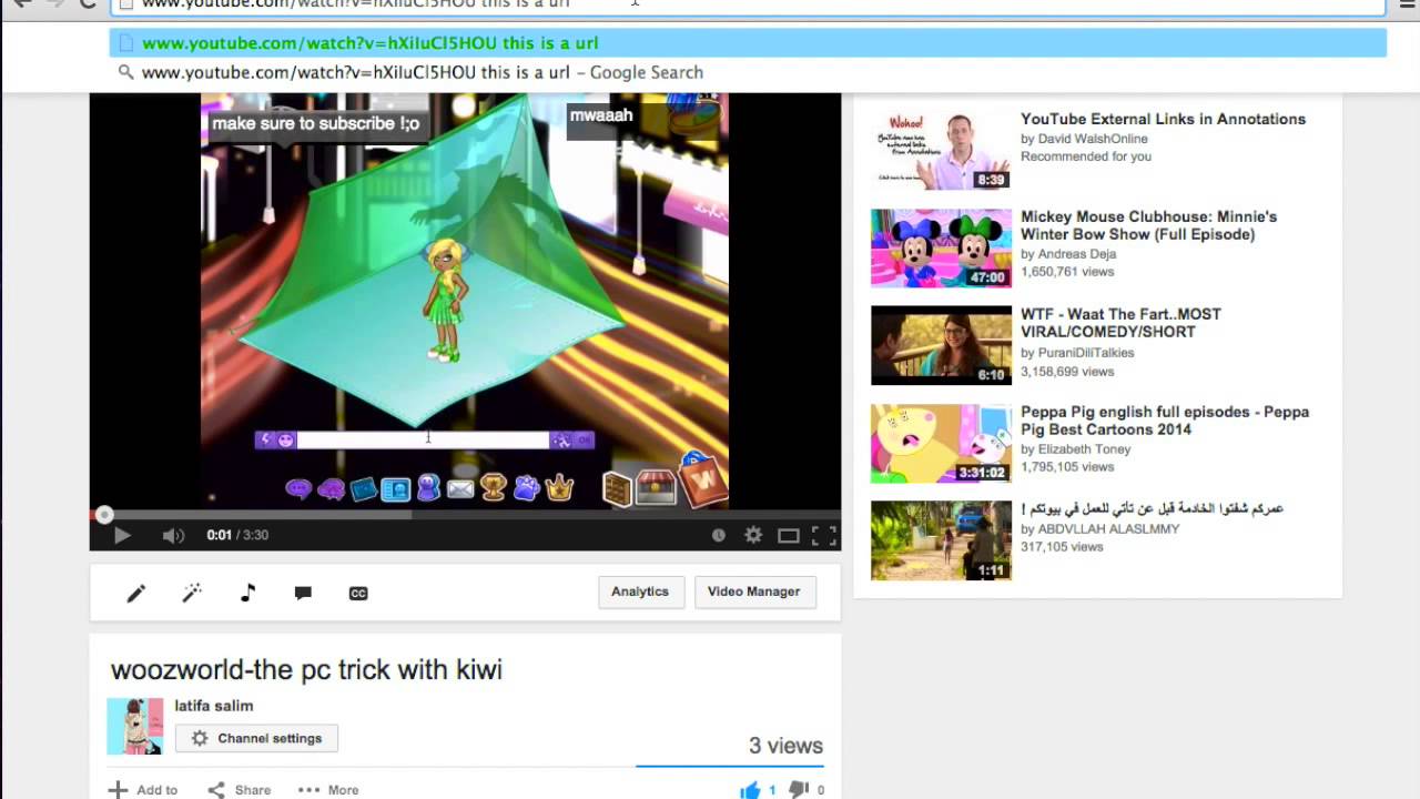 Woozworld-How to put a video in woozin with kiwi - YouTube