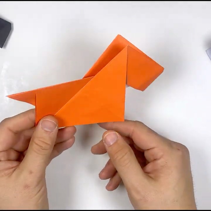 How to Make a Cute Origami Dog! 📄 - YouTube