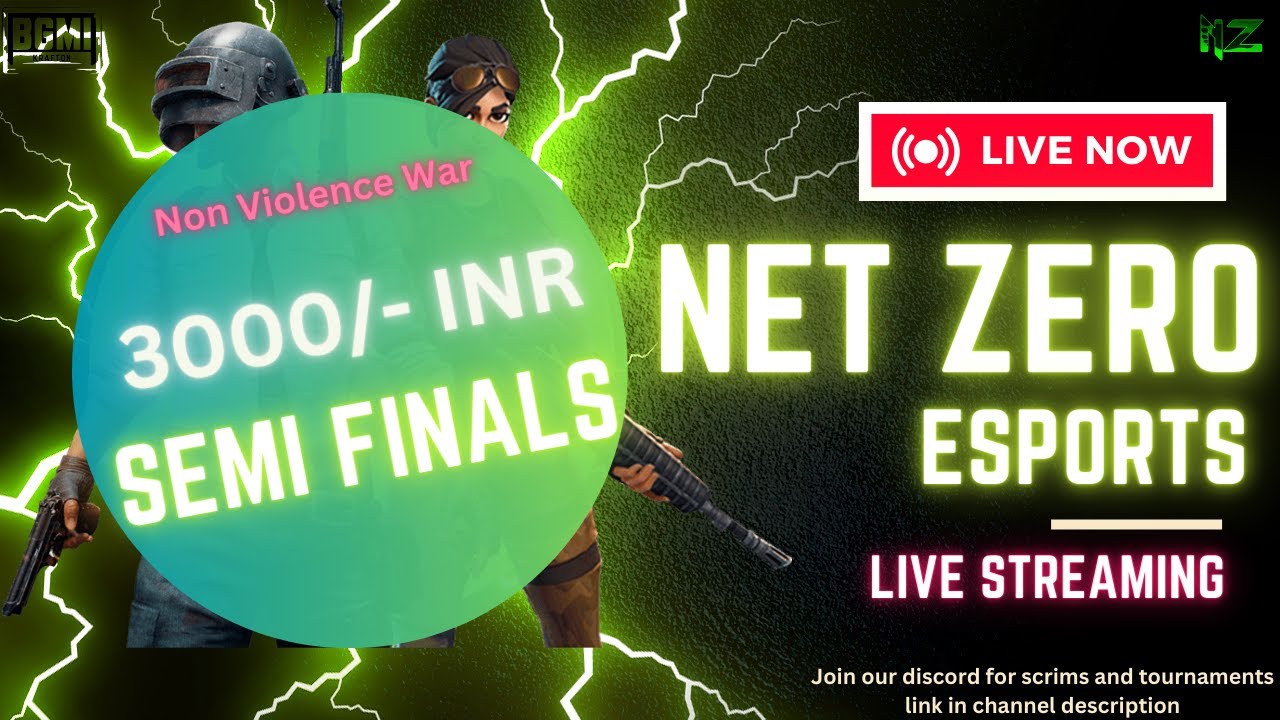 NET ZERO ESPORTS PRESENT NON VIOLENCE WAR 3K SEMI FINAL #bgmilive # ...
