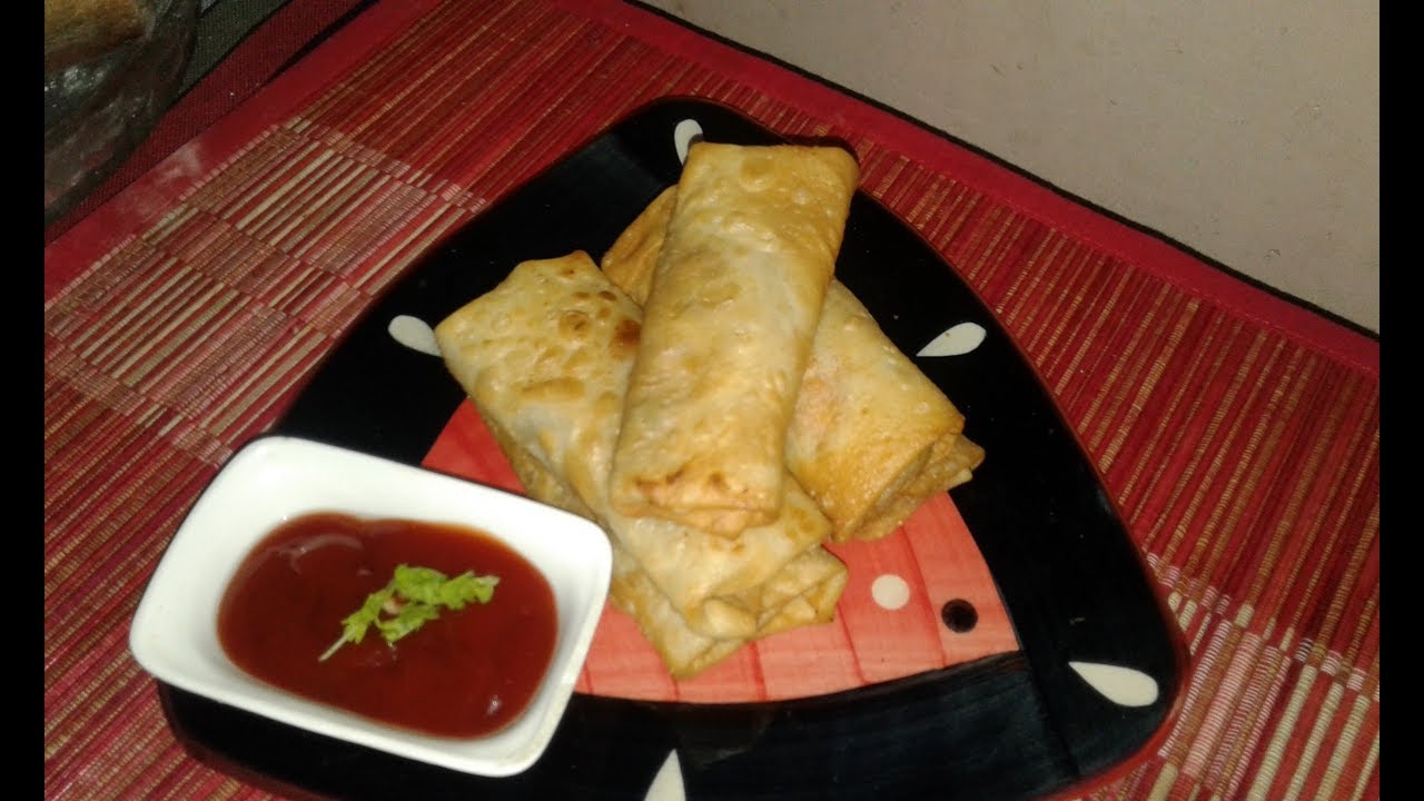 Veg paneer spring roll with home made spring roll sheets | shahi ...