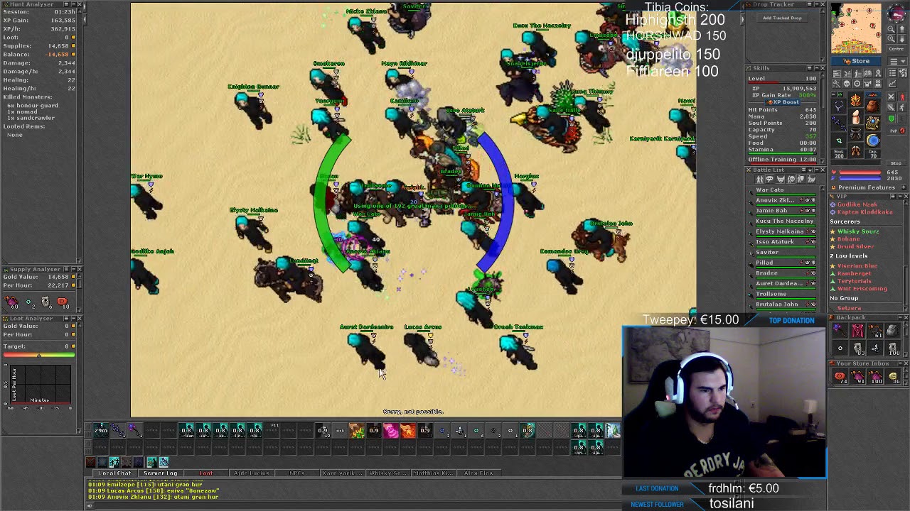 Tibia Tortura Retro Hardcore PVP Big War - YouTube