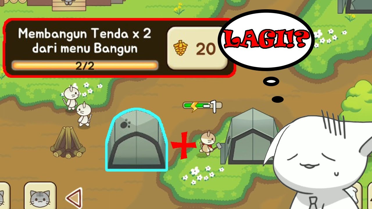 Cat Forest: Healing Camp - Quest 13 || MEMBANGUN TENDA x 2 DARI MENU ...