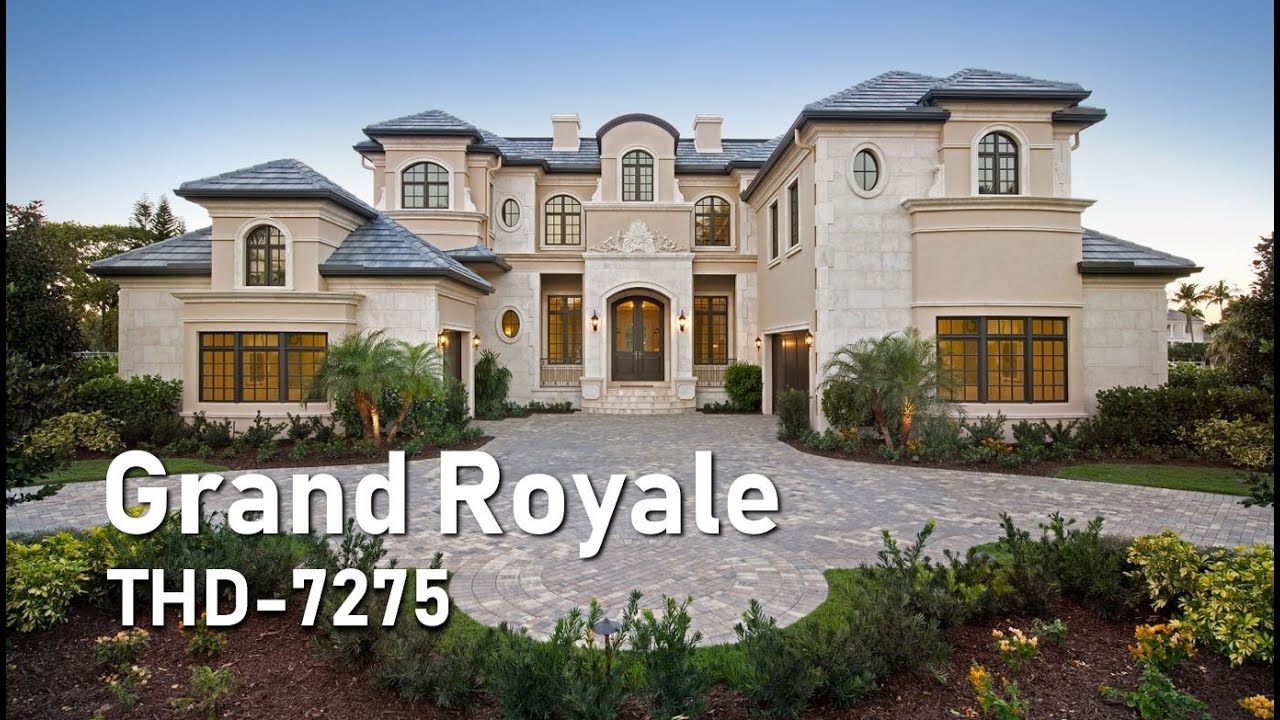 Tour of Luxury Tuscan Home Design | THD-7275 - YouTube
