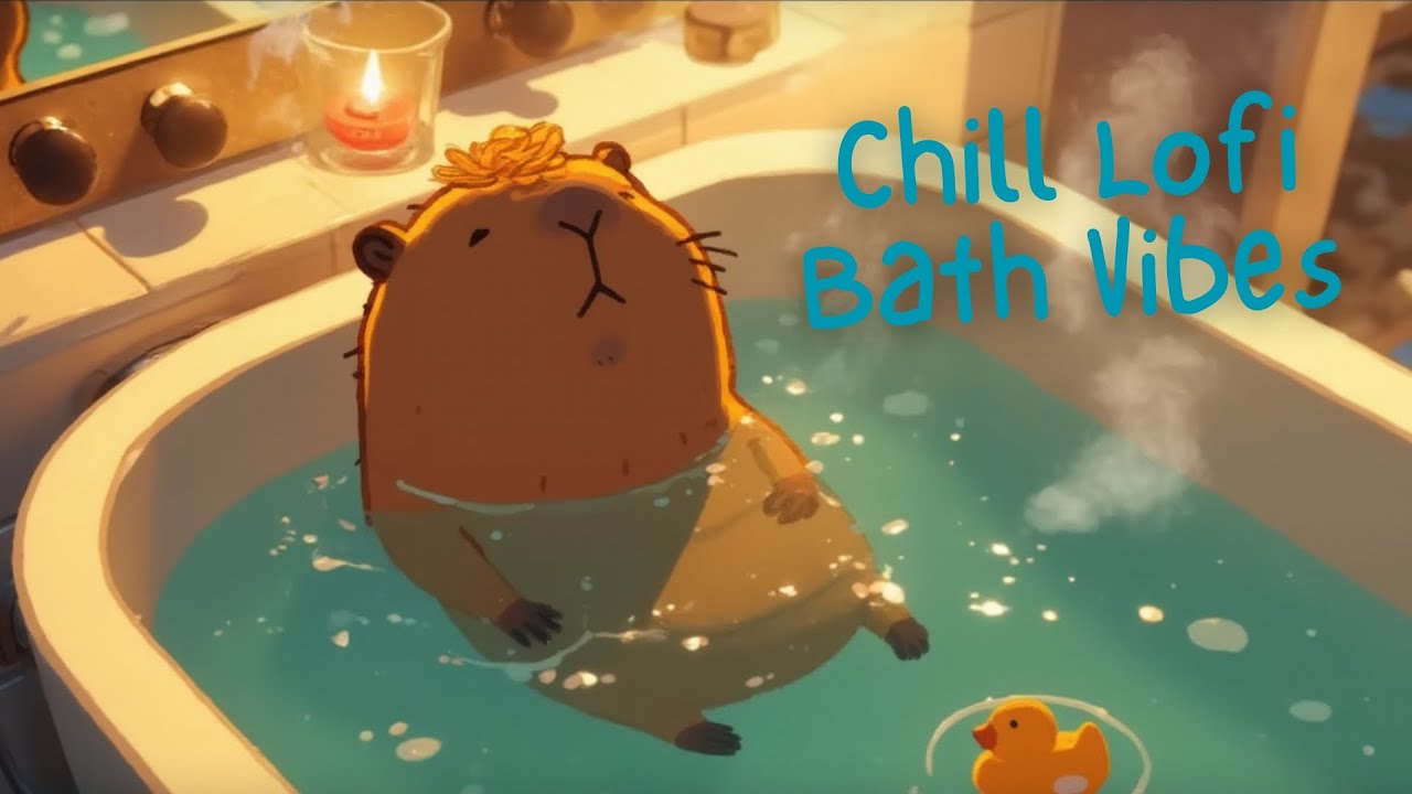 Chill Capybara Bath Vibes 🛁 Relaxing & Cute Lofi 🎵 Cozy & Calm Music ☕ ...