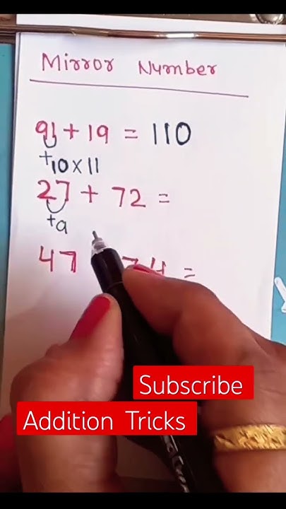 Addition Tricks | Add Trick | Mirrior Number | #shorts #trending #viralshorts - YouTube