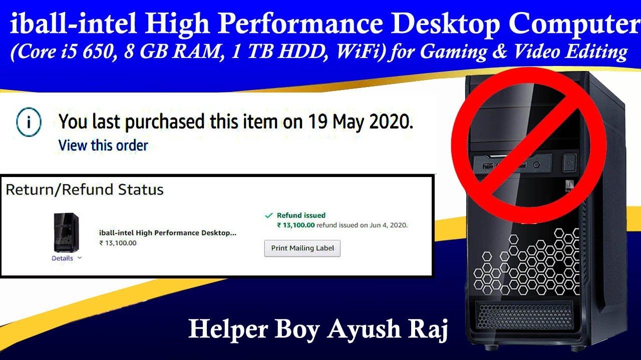 iball-intel High Performance Desktop Computer for Gaming & Video ...