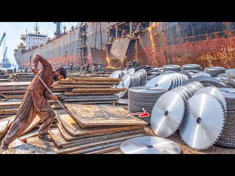 How Old Ship Plates Become Millions of Blades | Incredible Recycling Process