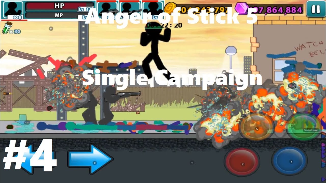 Anger of Stick 5 Gameplay - Part 4 - Single Campaign - Chapter 3: Ice Mountain - Levels 1-3 ...