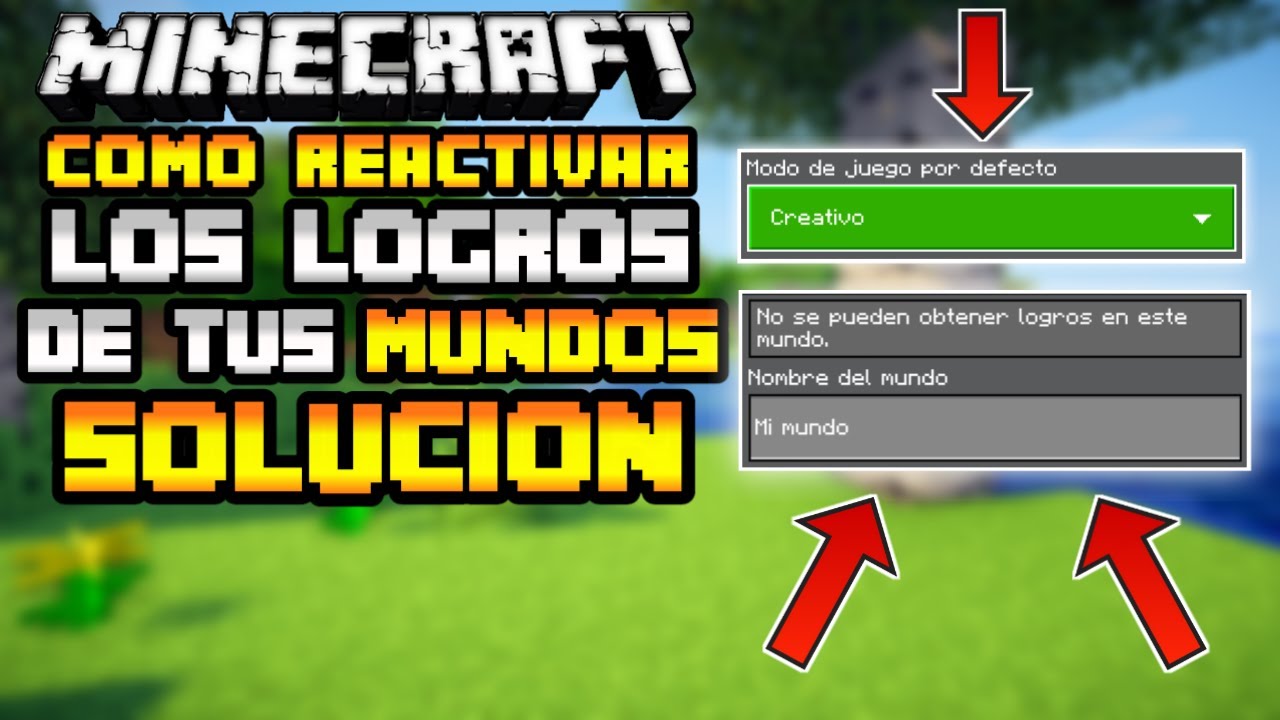 COMO REACTIVAR LOS LOGROS DE UN MUNDO EN MINECRAFT PE 1.20+ - YouTube
