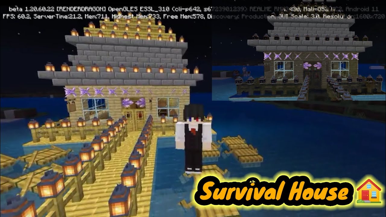 Easy Survival Water Floating House In Minecraft Xbox ️#minecraft # ...