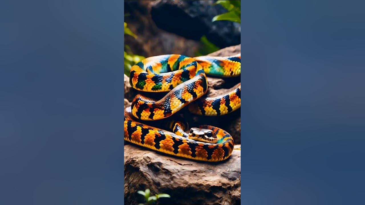 RARE RAINBOW PYTHON IN THE WILD! #shorts #snake #nature #trending #ai ...
