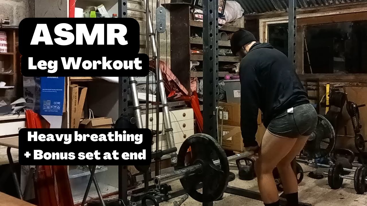 ASMR Whispered Leg Workout - Very Heavy Breathing & Rambling - YouTube