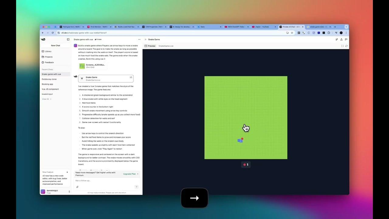 Snake Game Rebuild Using WeWeb Copilot - YouTube
