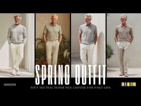 20 Soft Neutral Spring Outfits Older Men Choose for Daily Life | Older Men’s fashion
