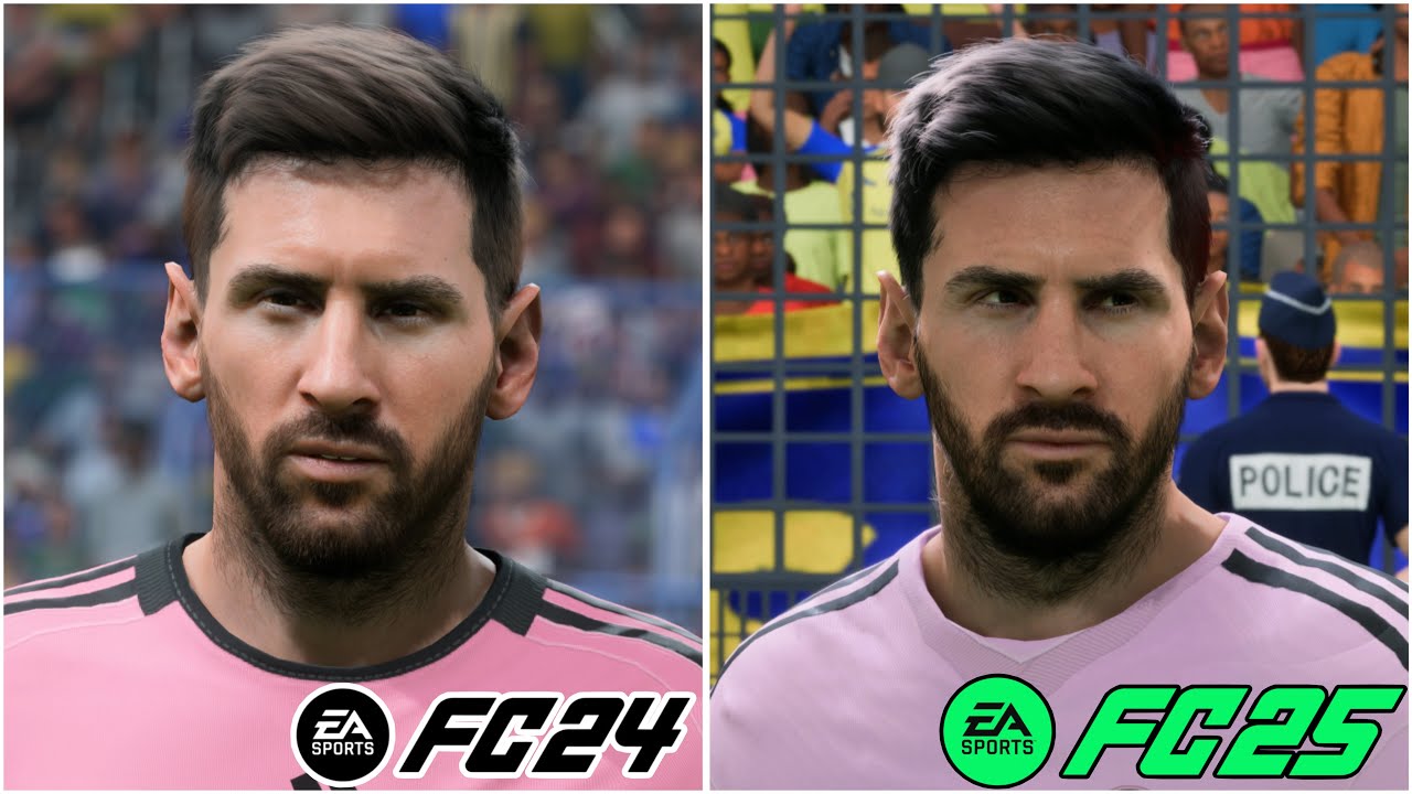 FC 24 Vs FC 25 Player Faces! Inter Miami - YouTube