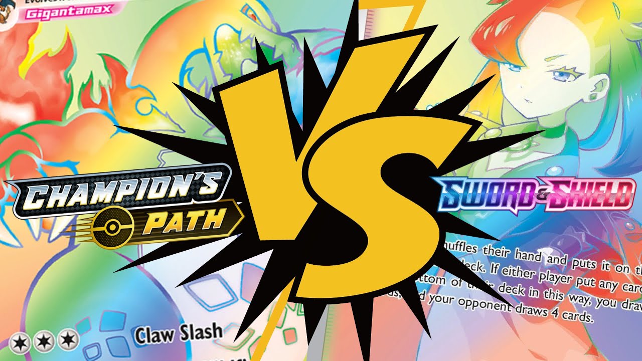 Champion's Path Vs. Sword and Shield Booster Packs - YouTube