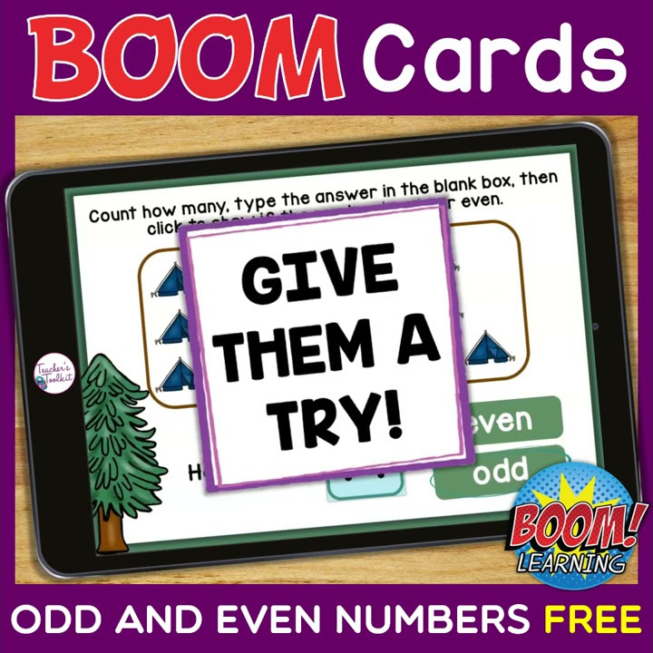 Distance Learning Math Games | Odd and Even Numbers Within 20 BOOM ...