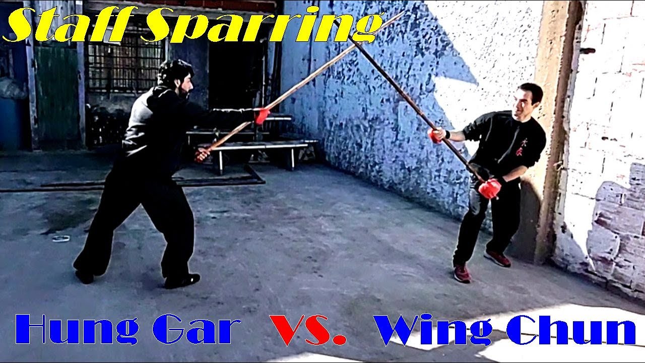 Staff Sparring Wing Chun vs Hung Gar - YouTube