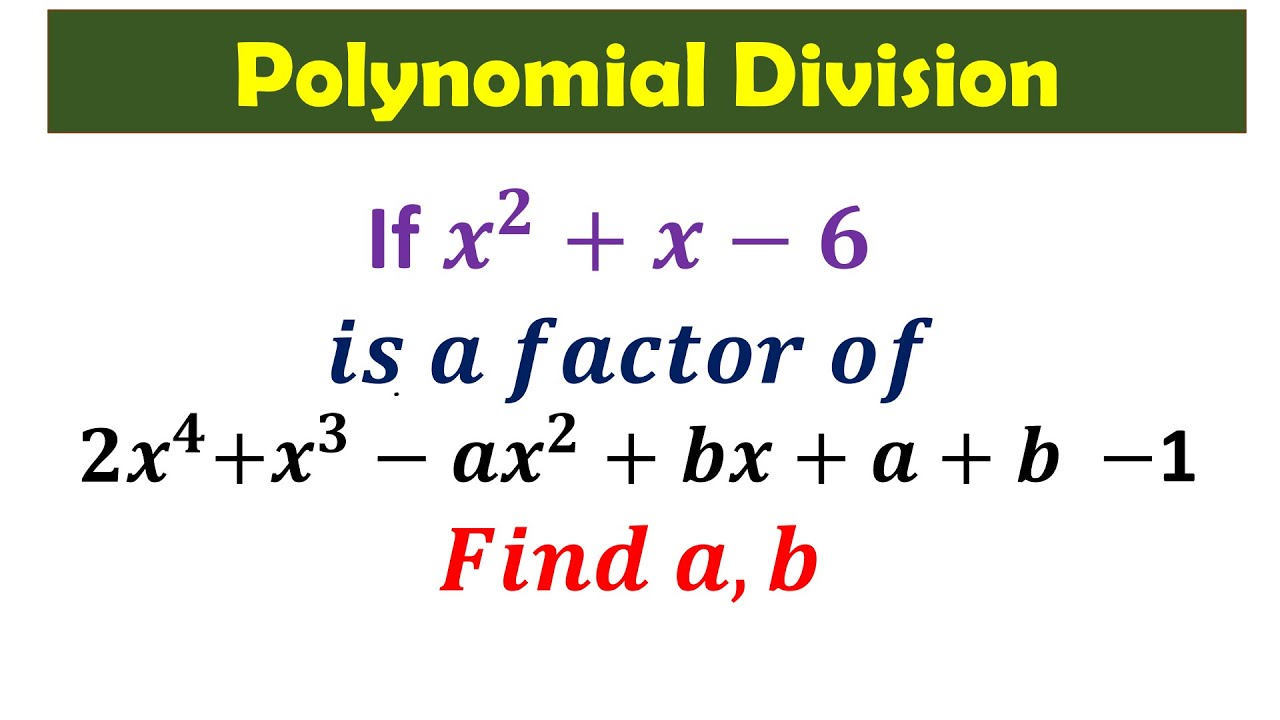 🌸Polynomial Division - Remainder Theorem, Practice Problems, IIT JEE ...