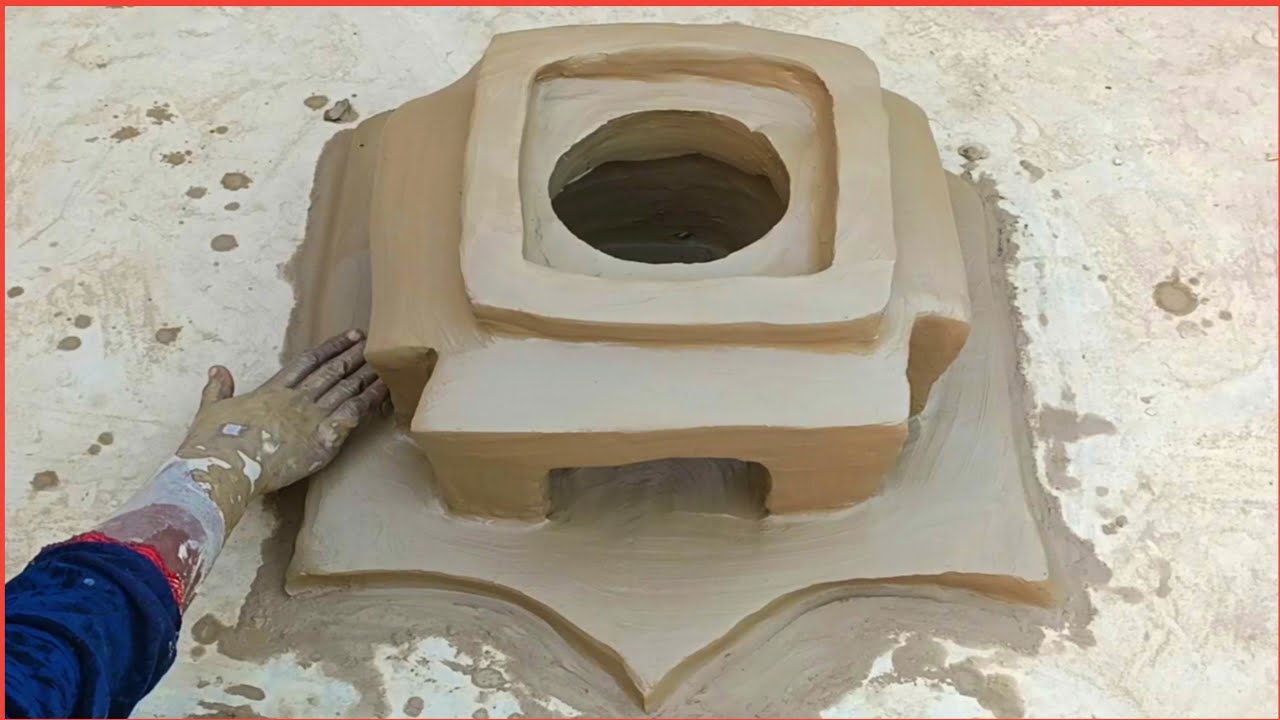 How to make a Beautiful Clay Chulha | Home made Chulha I Primitive ...