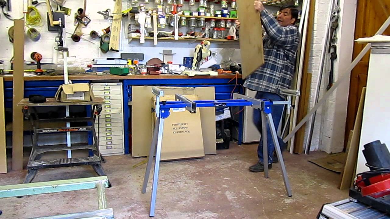 FOX portable work bench saw stand F 50-179 - YouTube