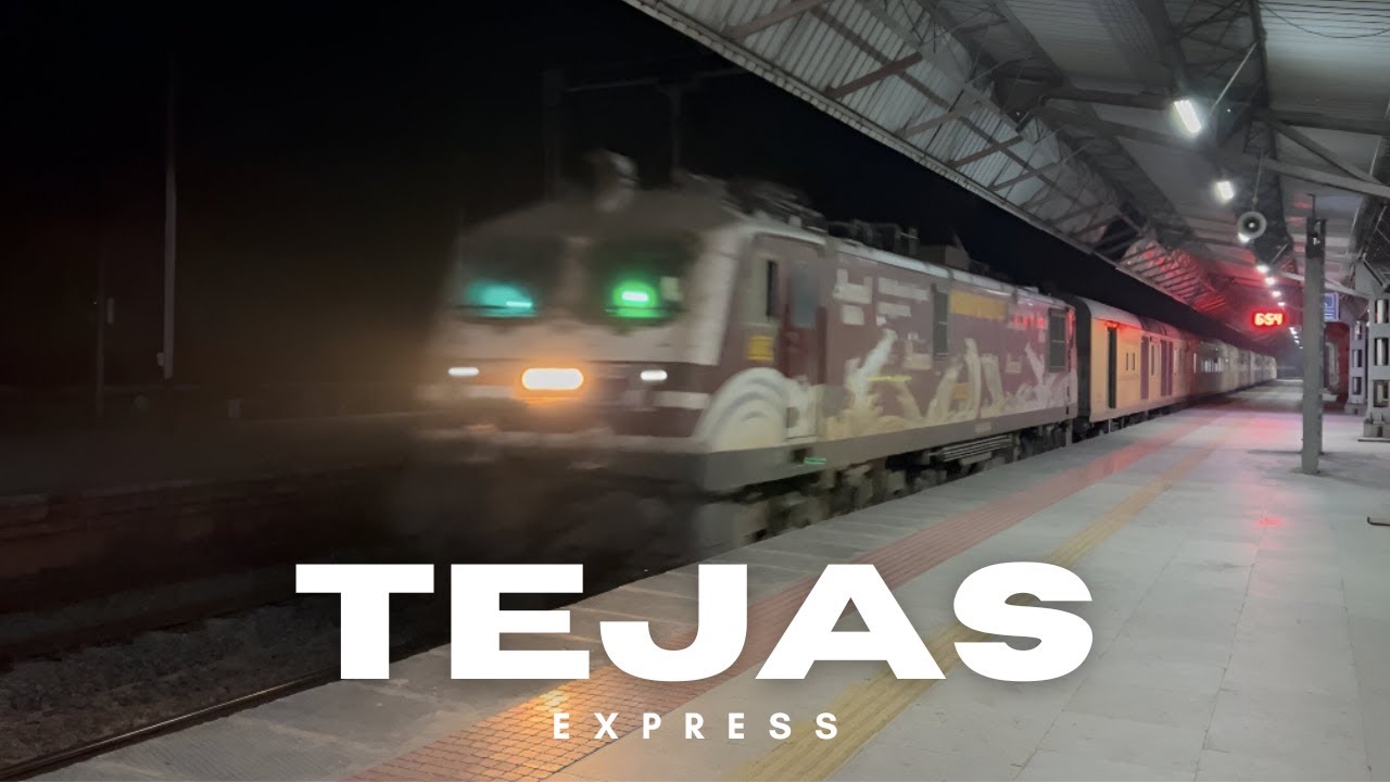 82901 IRCTC Tejas Express at a flat 130 kmph| Indian Railways| - YouTube