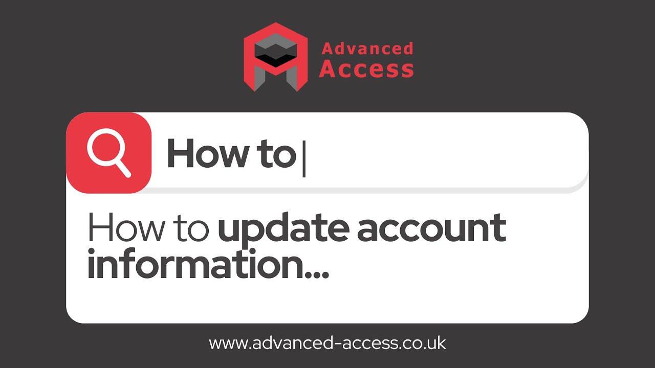 How to update account information - YouTube