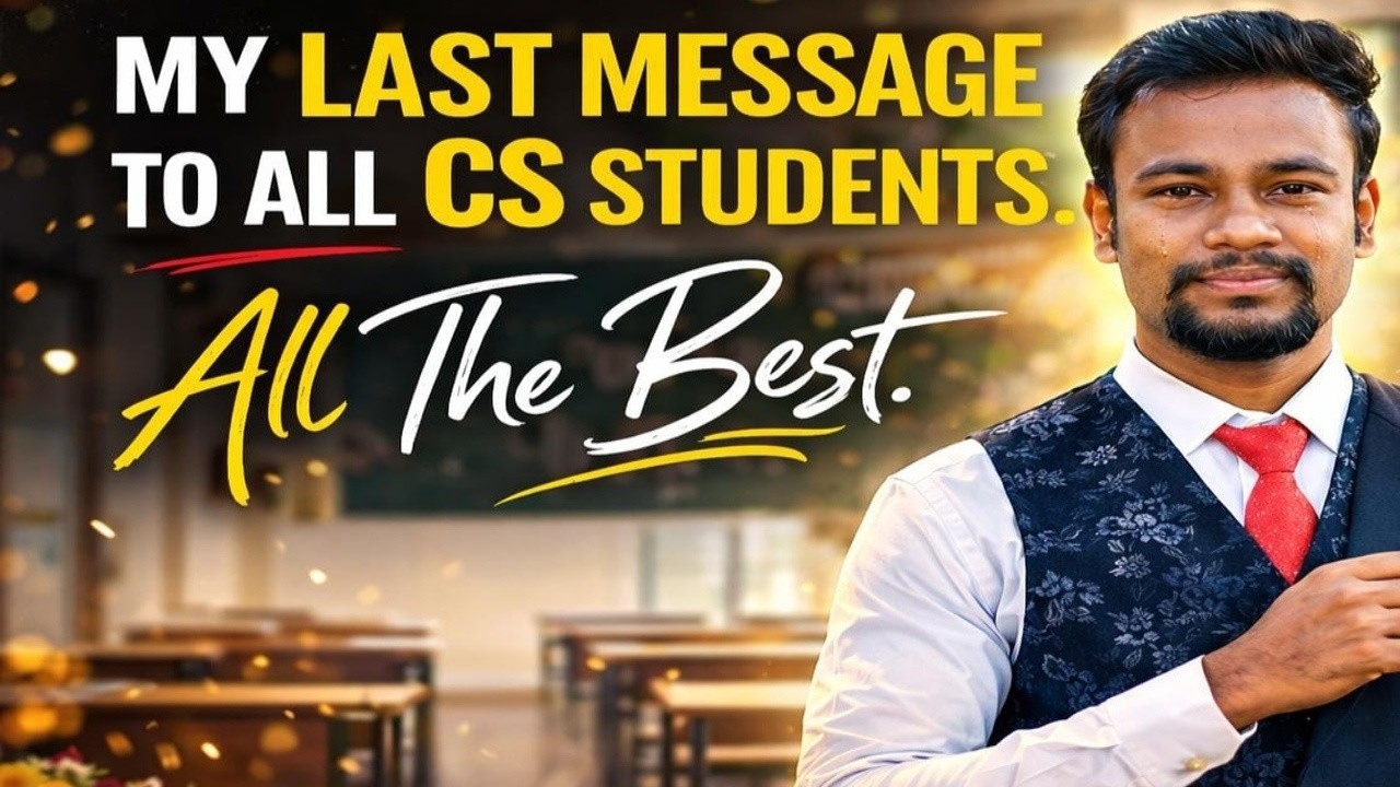 MY FINAL MESSAGE TO ALL CS STUDNETS | HSC Board Exam 2026 - YouTube