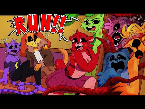 DogDay X CatNap & Bobby BearHug's Infected Critter Nightmare| Poppy Playtime Chapter 3┃Comic Dub