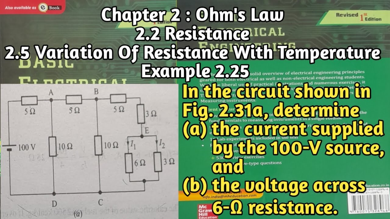 Basic Electrical | Chapter 2 Ohm's Law | 2.5 Variation Of Resistance With Temperature | Example ...
