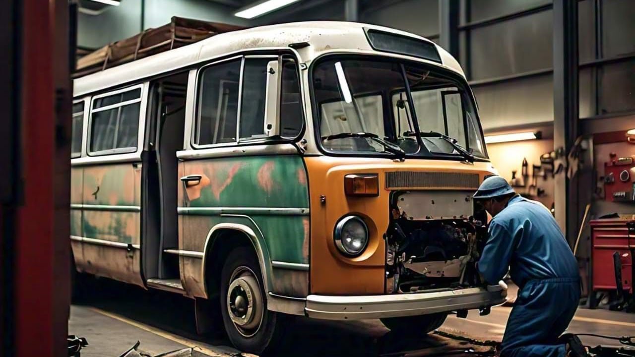 Incredible Bus Restoration After Accident | Local Workshop Repair ...